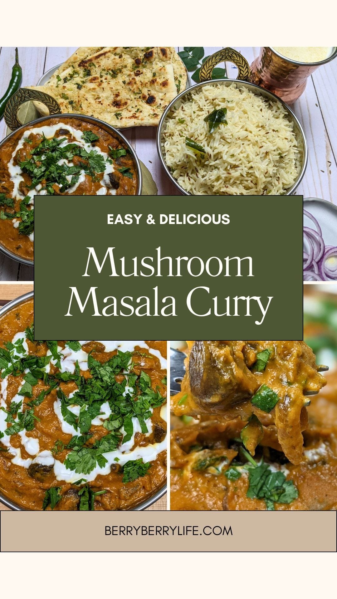 Mushroom Masala Curry | Berry Berry Life