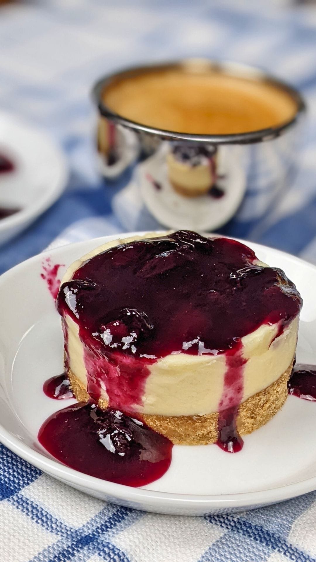 Eggless Cheesecake with Blueberry Compote | Berry Berry Life